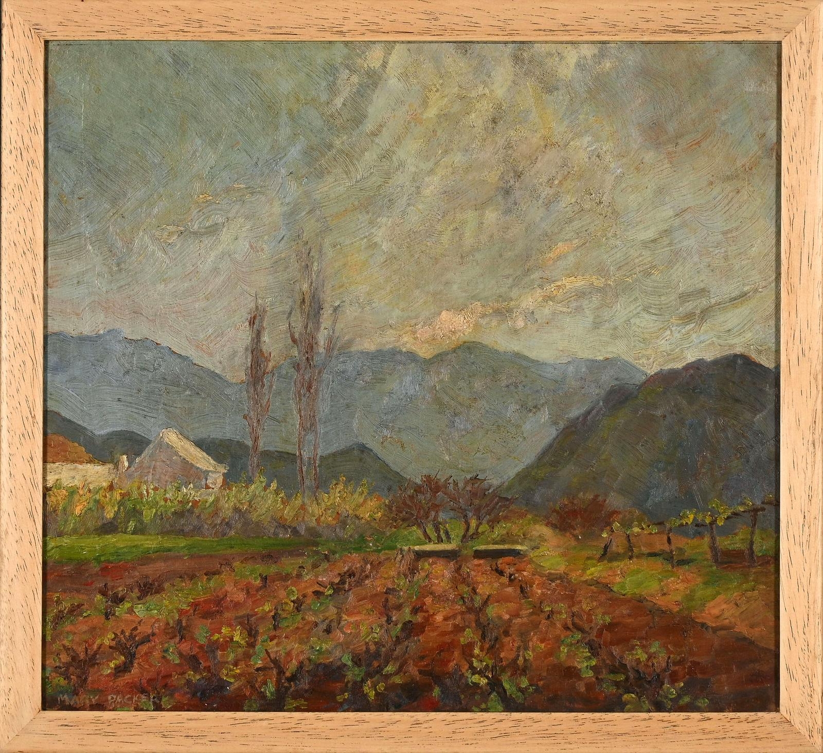 Mary Packer | Vineyard with Distant Mountains | MutualArt