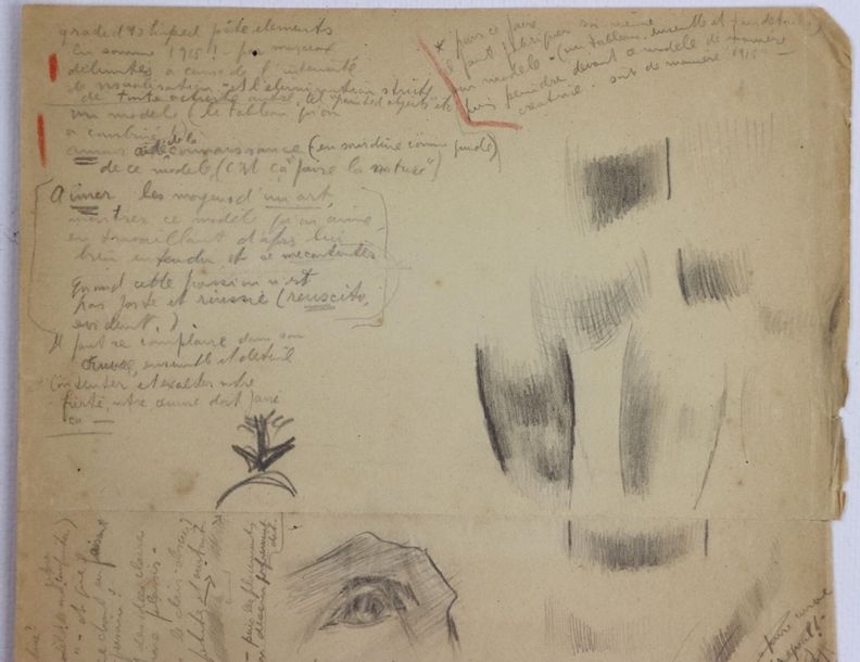 Morgan Russell | Etudes de corps et annotations. | MutualArt