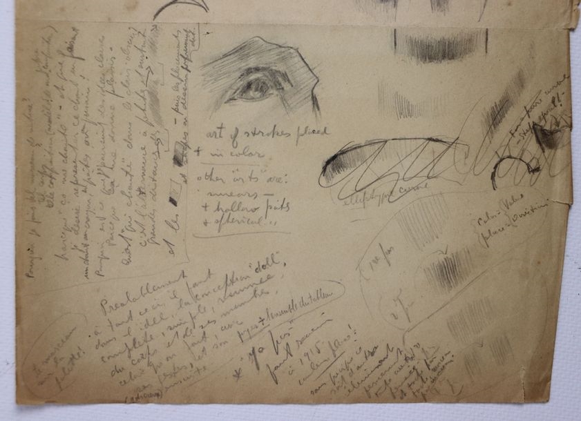 Morgan Russell | Etudes de corps et annotations. | MutualArt