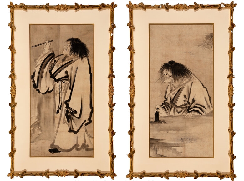 Japanese School, 19th Century | Kanzan and Jittoku (1979) | MutualArt