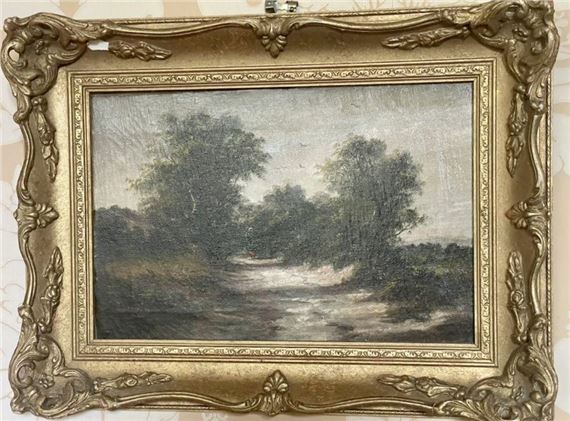 William Edward Frank Britten | a landscape with a figure on a path ...