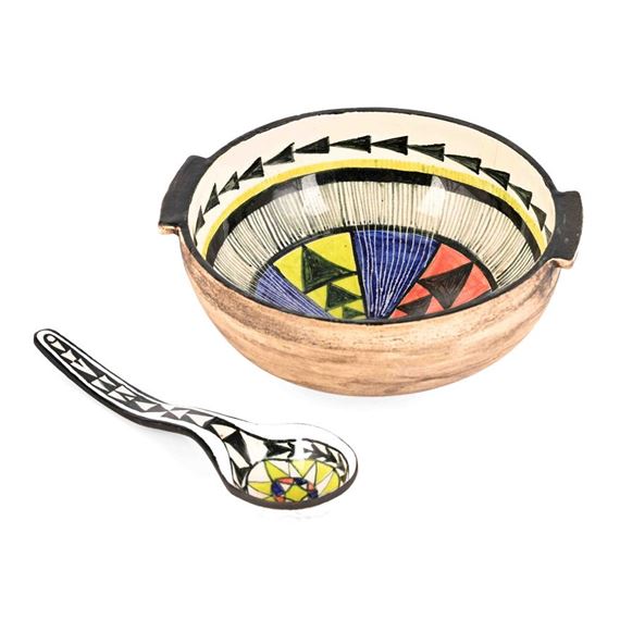 Clive Sithole | Small Bowl and Spoon (1998) | MutualArt