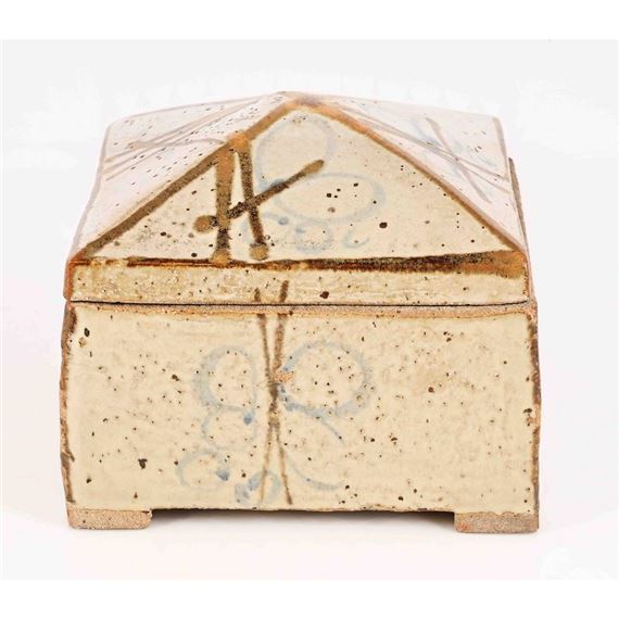 Tim Morris | Trinket Box with Pyramidal Lid and Hieratic Motif | MutualArt