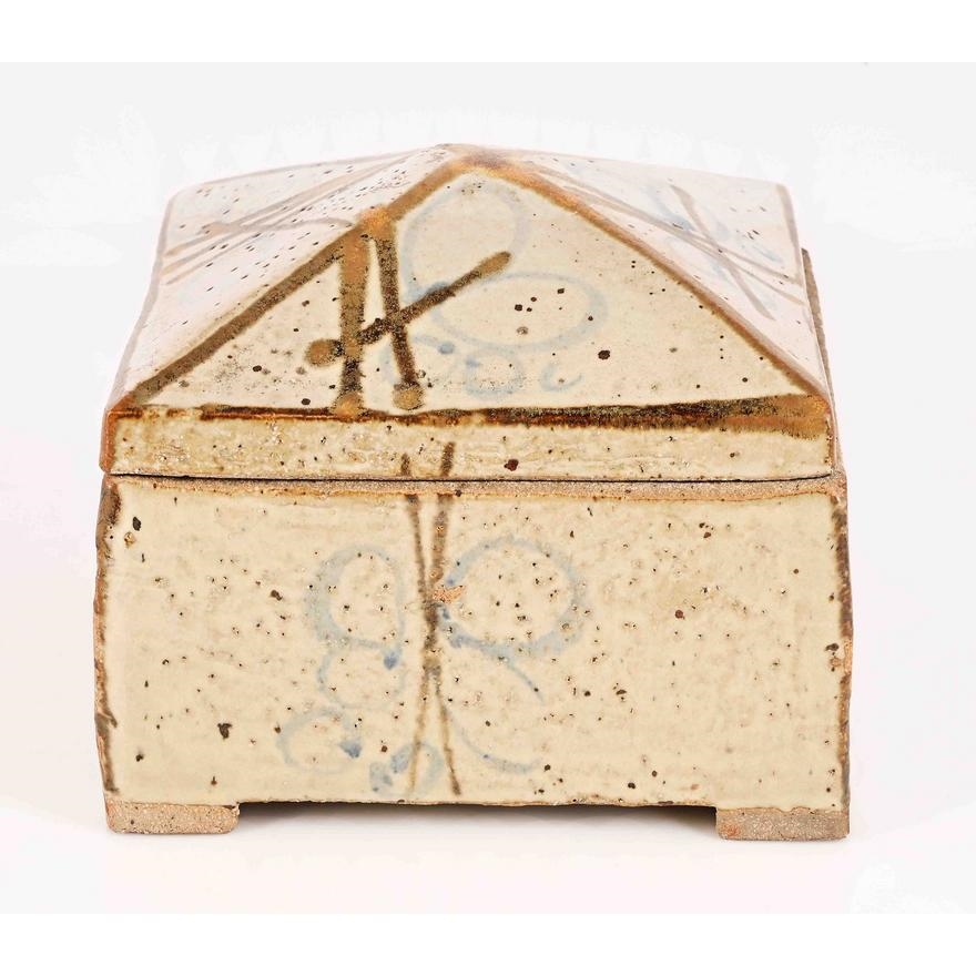 Tim Morris | Trinket Box with Pyramidal Lid and Hieratic Motif | MutualArt