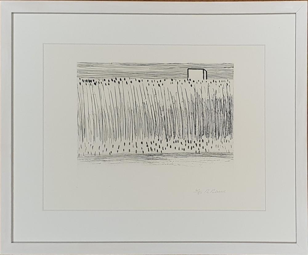 Roger Raveel | Vensterdoorkijk met Machelenkerk. (1973) | MutualArt