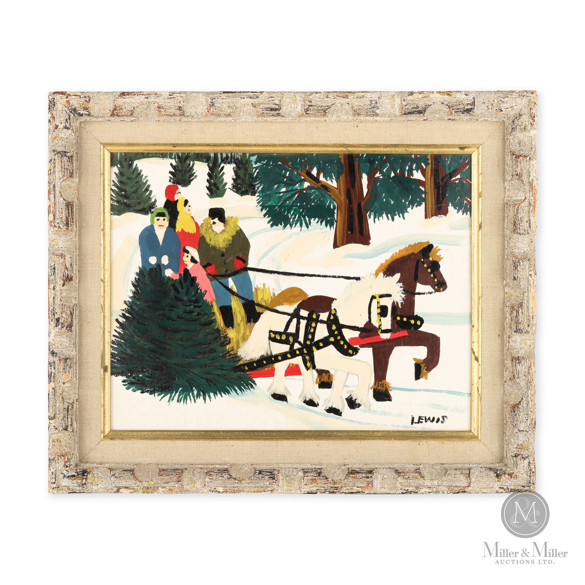 Maud Lewis | Winter Sleigh Ride (1955) | MutualArt