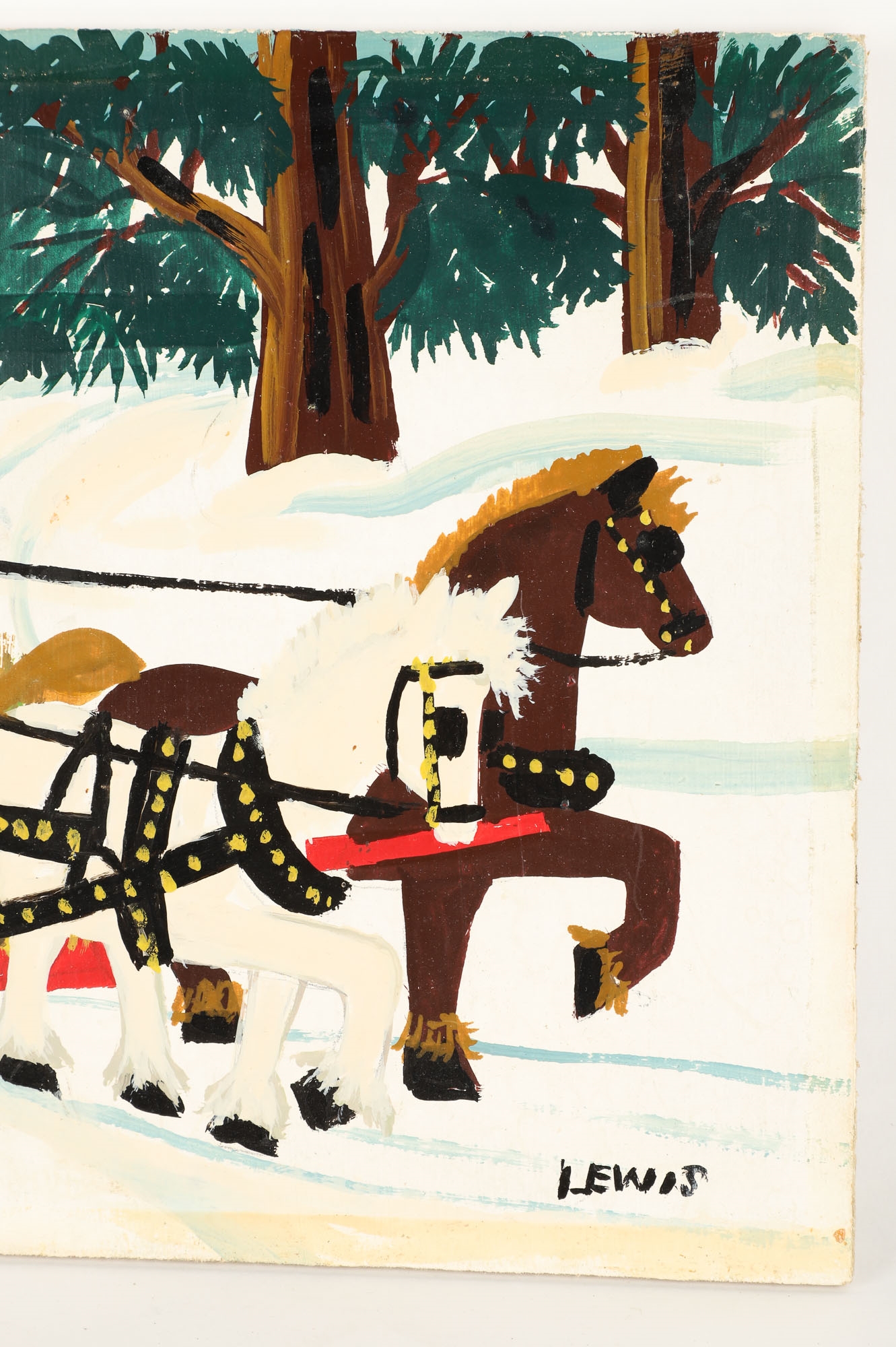 Maud Lewis | Winter Sleigh Ride (1955) | MutualArt