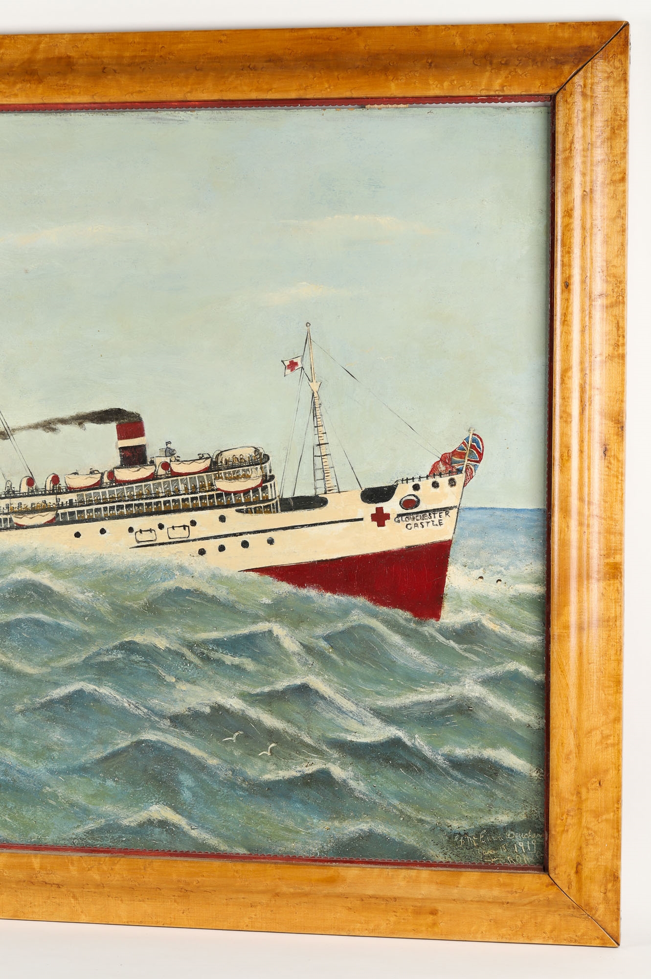 G. McEwen Deuchars | Oil Portrait Of The Red Cross Ship Gloucester ...