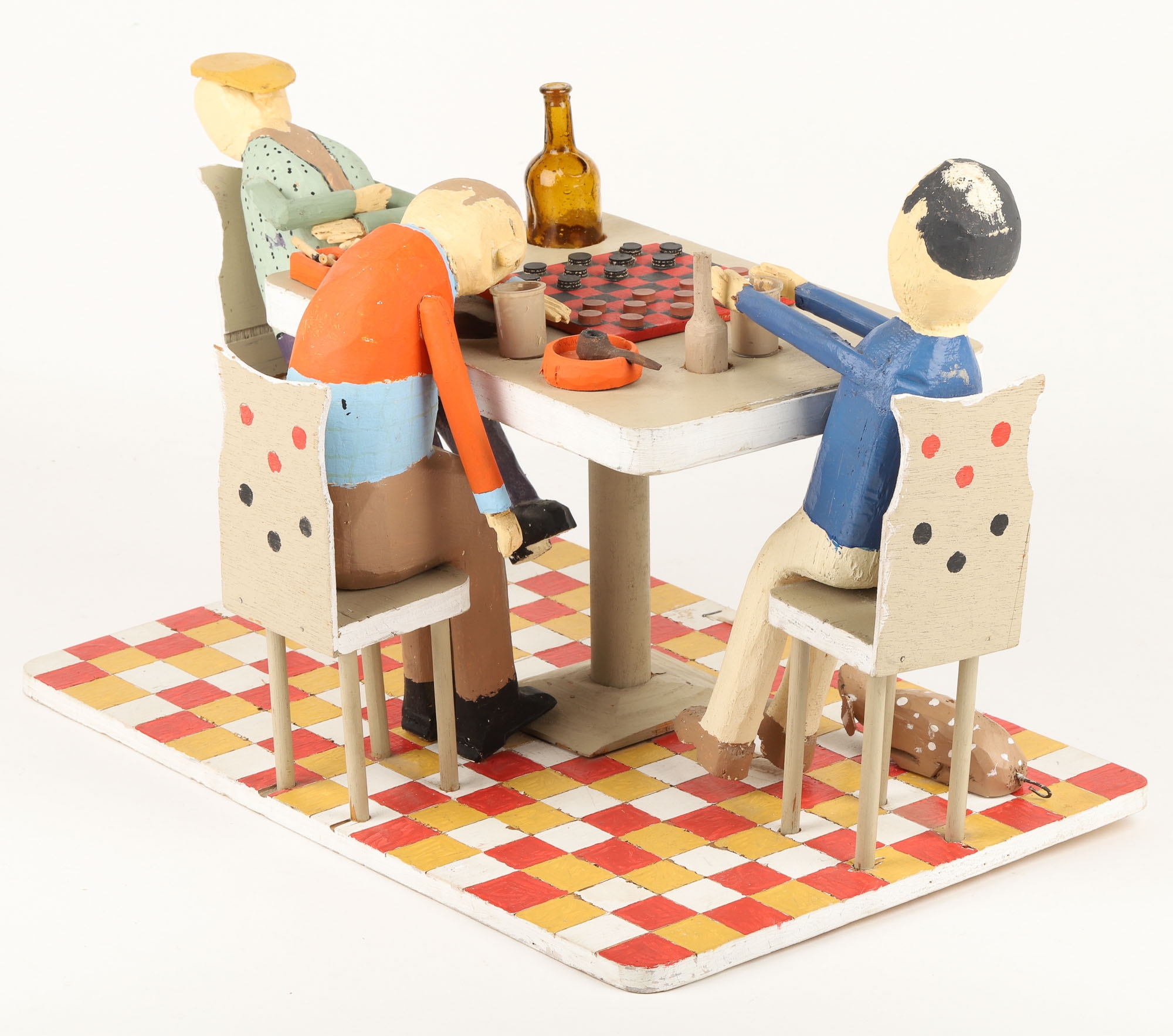 HAROLD TUTTY | Sleepy Checkers Players Diorama | MutualArt