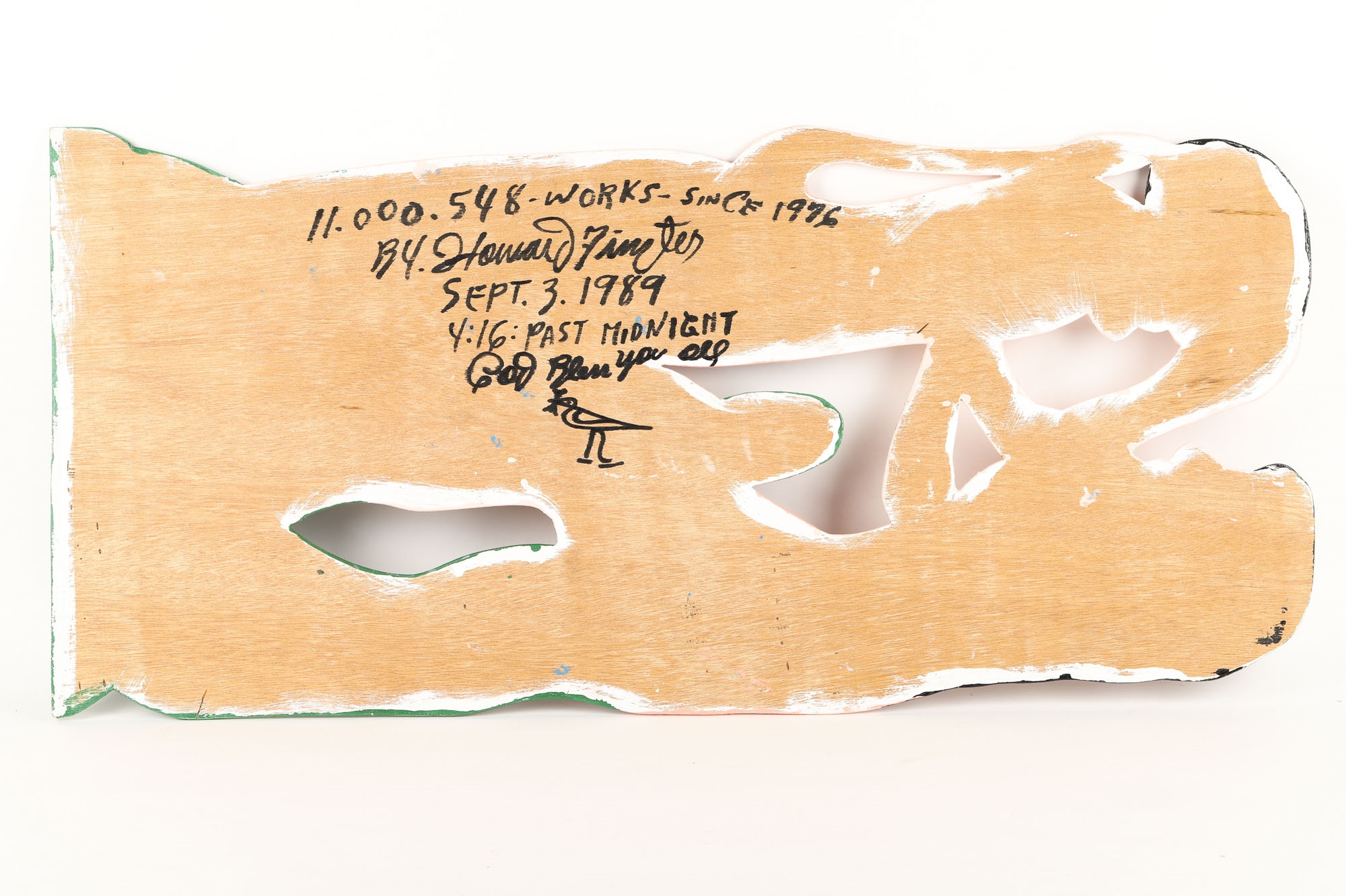 Howard Finster | Devil, His Wife And Child (1989) | MutualArt