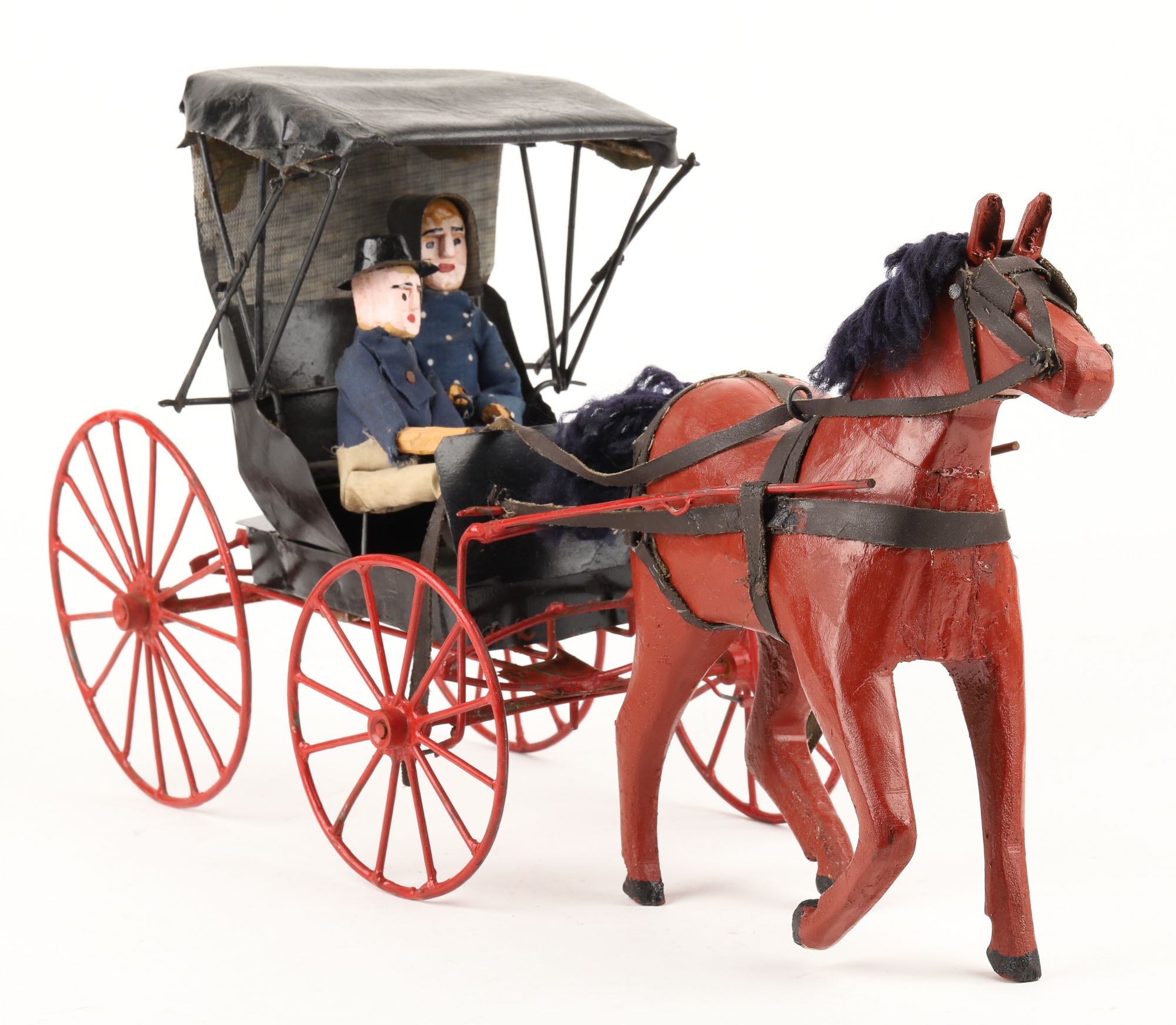 Jacob Roth | Mennonite Couple In Horse Drawn Buggy (1990) | MutualArt