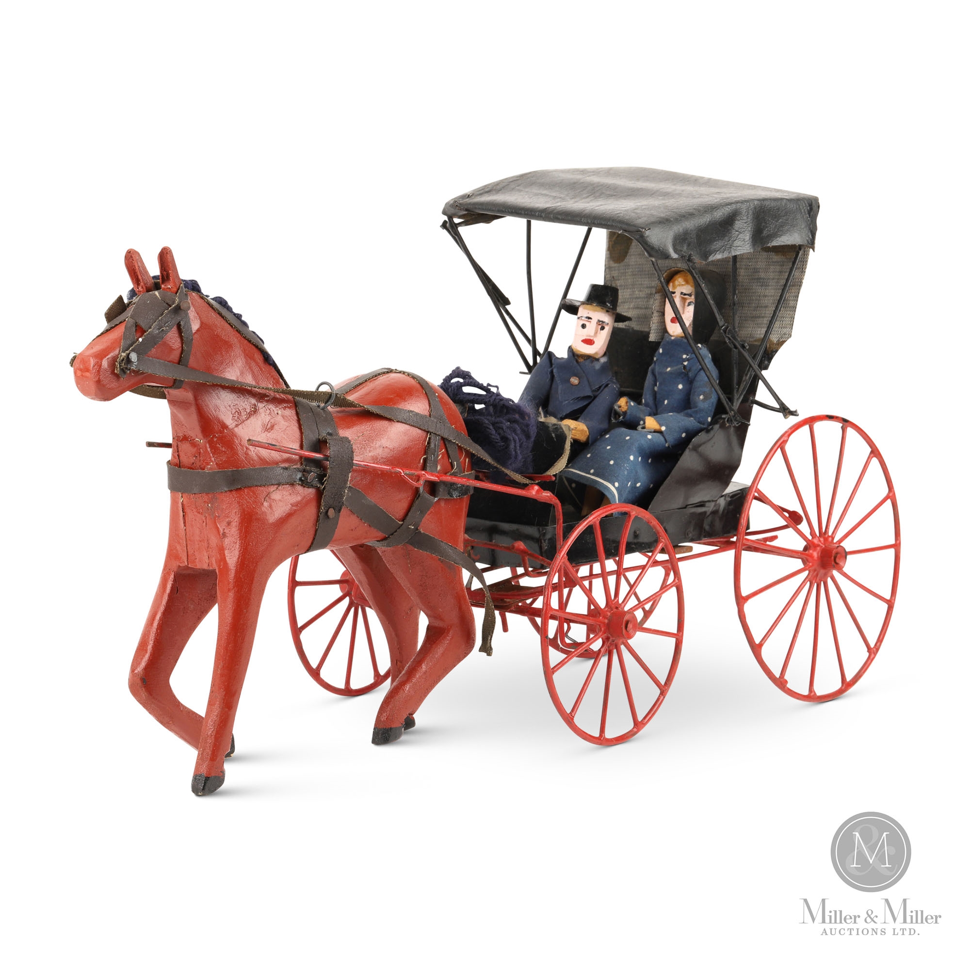 Jacob Roth | Mennonite Couple In Horse Drawn Buggy (1990) | MutualArt