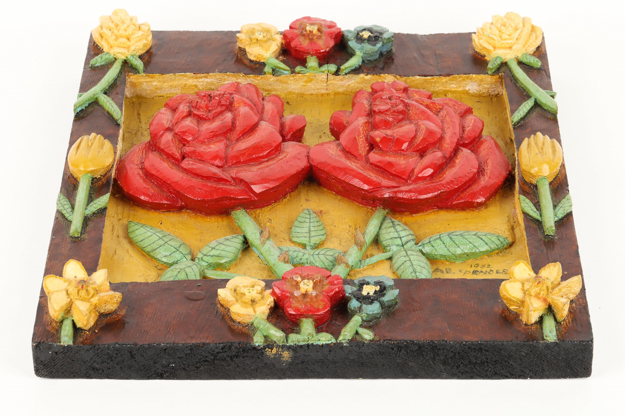 Sam Spencer | Relief Carving Of Flowers And Bees (1962) | MutualArt