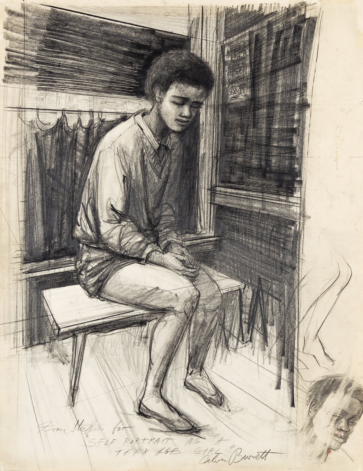 Calvin Burnett | Study for Self Portrait as a Teenage Girl. (Circa 1961 ...