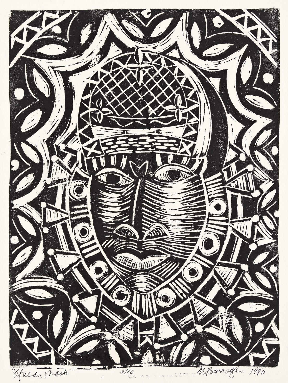 Margaret Taylor-Burroughs | African Mask. (1990) | MutualArt