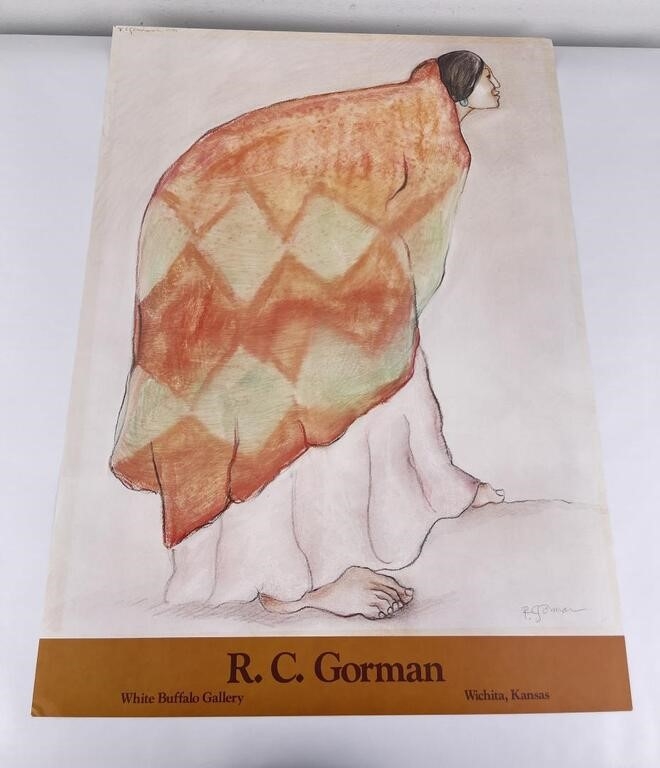 R.C. Gorman | White Buffalo Gallery Exhibition Poster | MutualArt