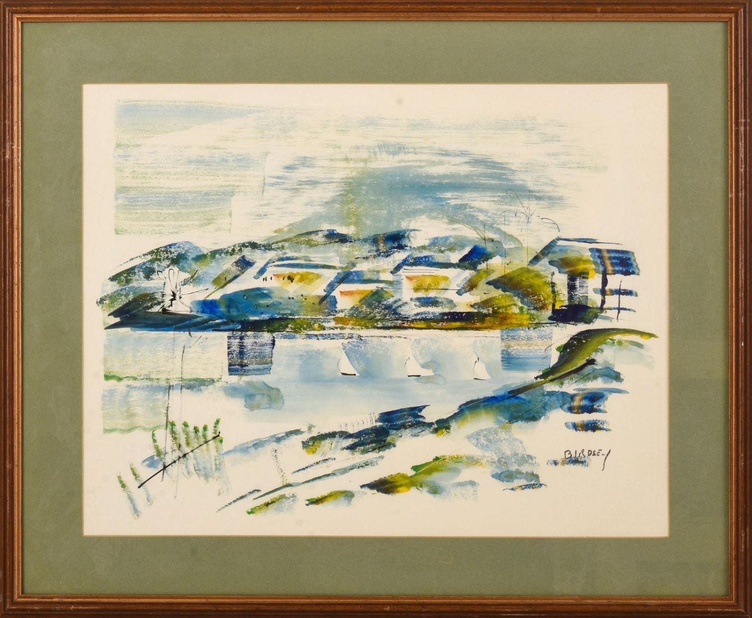 Alfred Birdsey | Harbor With Sailboats | MutualArt