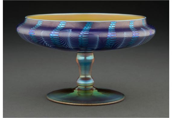 Durand Art Glass | Durand Decorated Iridescent Glass Compote (Circa ...