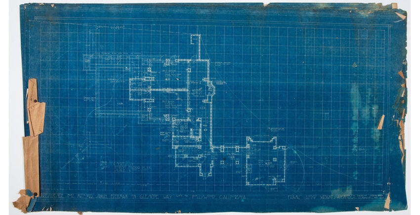 Frank Lloyd Wright | Blueprints for the Freeman House (1924) | MutualArt