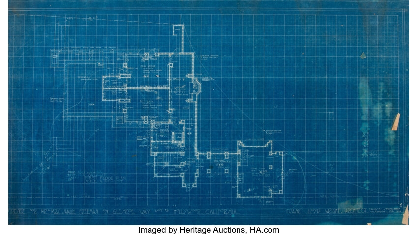 Frank Lloyd Wright | Blueprints for the Freeman House (1924) | MutualArt