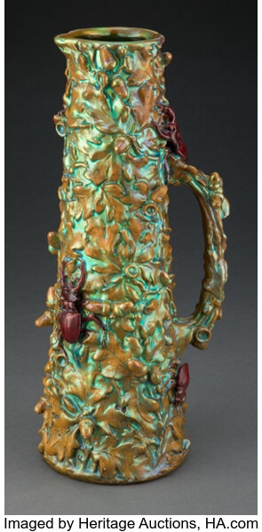 Zsolnay Ceramic Factory | Large Zsolnay Eosin Glazed Earthenware (Circa ...