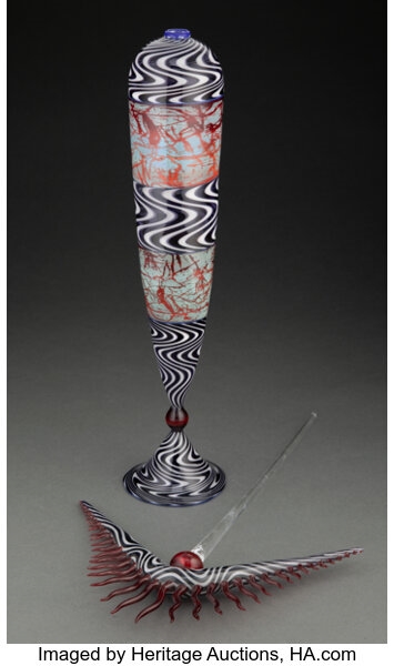 Robert Mickelsen | Wavelength, Glass Vessel with Stopper (2002) | MutualArt