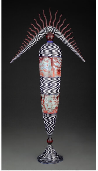 Robert Mickelsen | Wavelength, Glass Vessel with Stopper (2002) | MutualArt