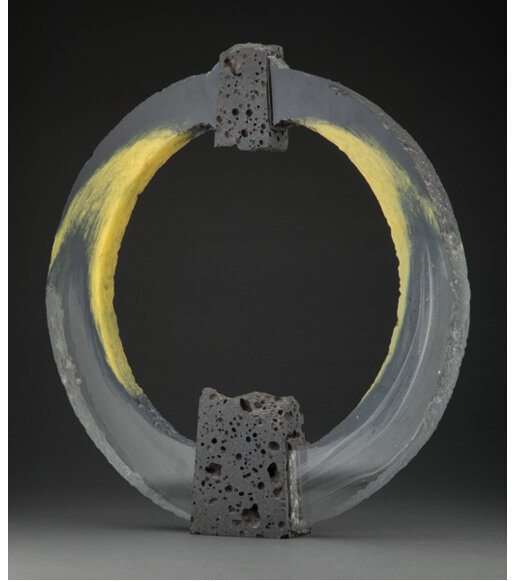 Colin Reid | Circular Cast Form & Volcanic Stone (1991) | MutualArt