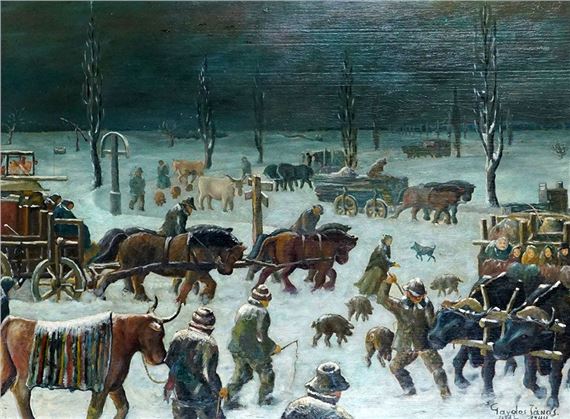 János Gajdos | Towards the Winter Market (1944) | MutualArt
