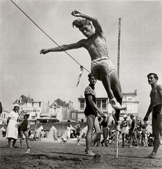 Emeric Feher | High jump on the beach | MutualArt
