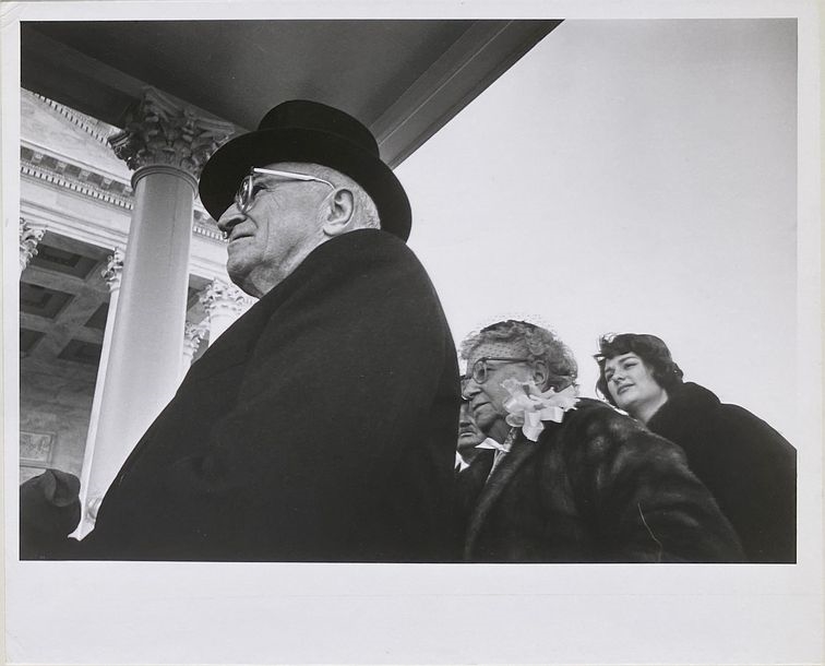 Paul Schutzer | Harry Truman and his wife at the inauguration of ...