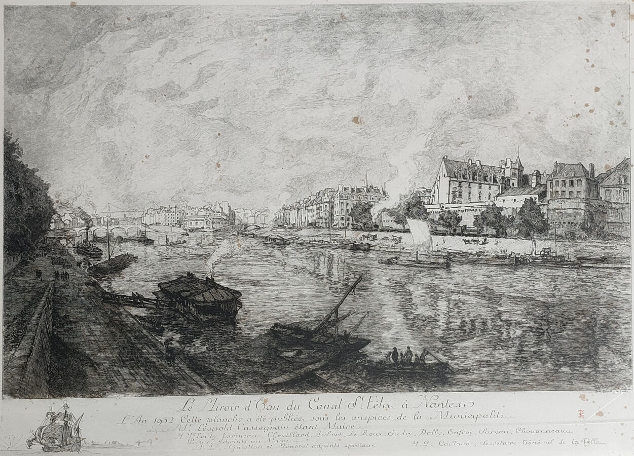 René Pinard | MIROIR D'EAU DU CANAL SAINT FÉLIX À NANTES (1932) | MutualArt