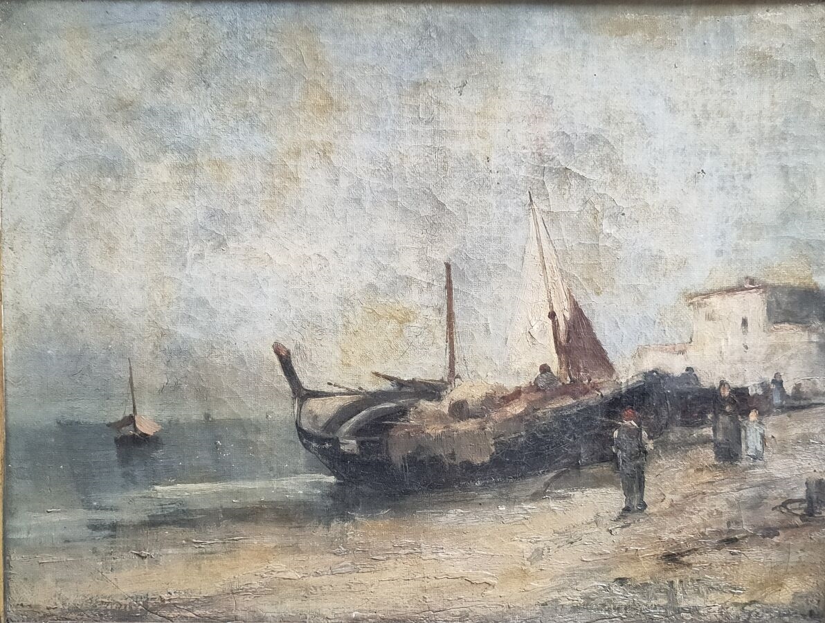 André Giroux | BARQUES DE RETOUR DE PÊCHE EN MÉDITERRANÉE | MutualArt