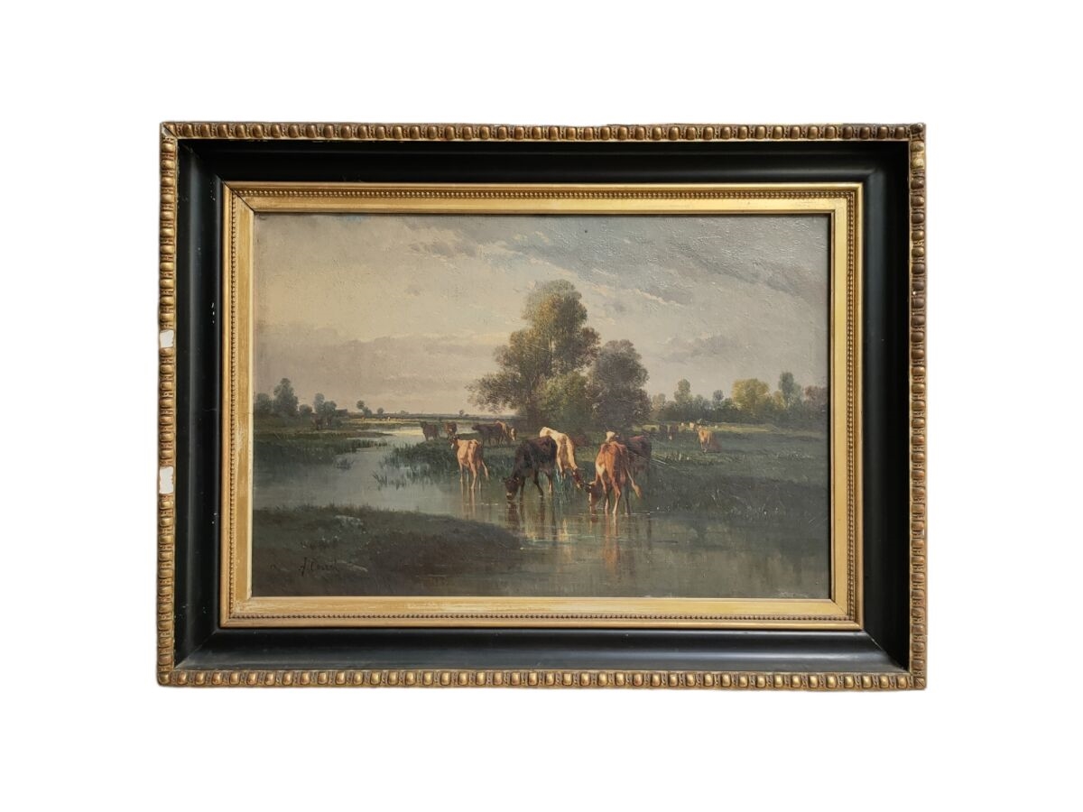 Antonio Cortés Cordero | VACHES S'ABREUVANT | MutualArt