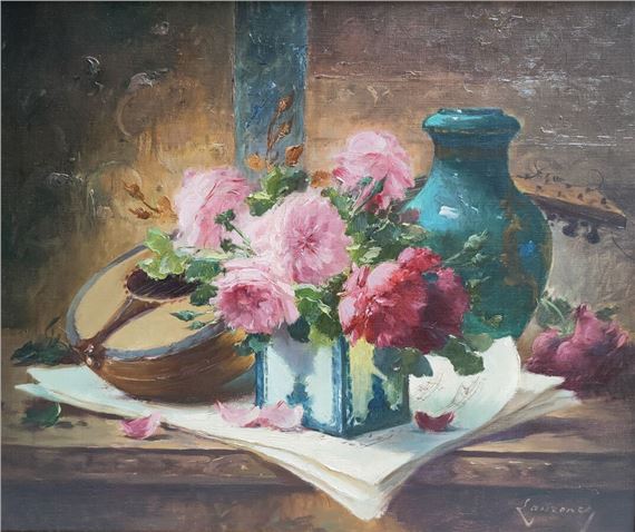 Arthur Alfred Brunel de Neuville | Nature morte aux pivoines et la ...