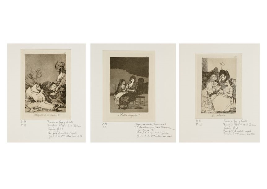 Francisco José de Goya y Lucientes | Lot with three engravings of the ...