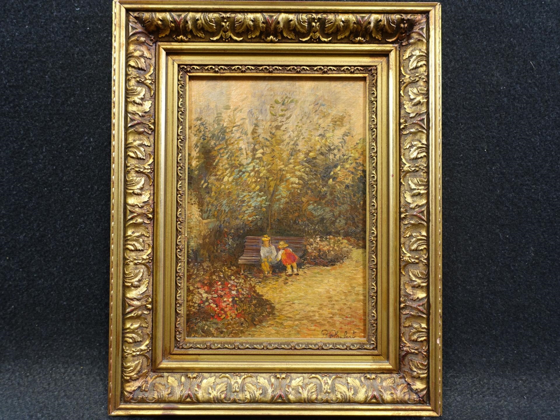 Paul Flaubert | Paul (1928-1994) : Mère et fillette dans un parc ...