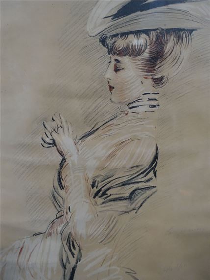 Paul César Helleu | Paul-César (1859-1927) : La fiancée | MutualArt