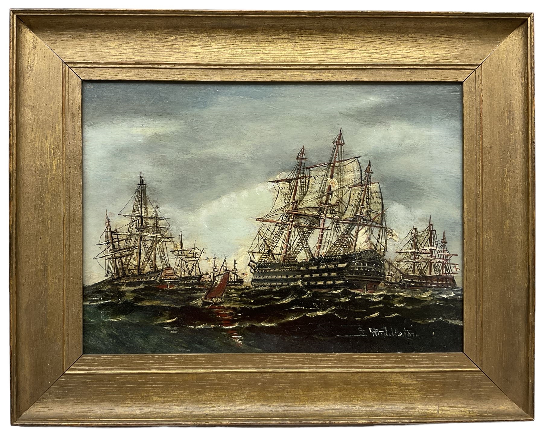 J. Middleton | Saluting HMS Victory off Spithead Dec 1805 (Circa 1805 ...