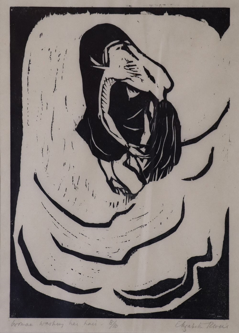 Elizabeth Rivers | WOMAN WASHING HER HAIR | MutualArt