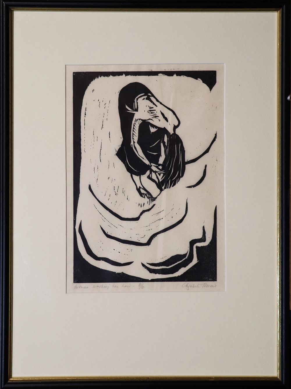 Elizabeth Rivers | WOMAN WASHING HER HAIR | MutualArt