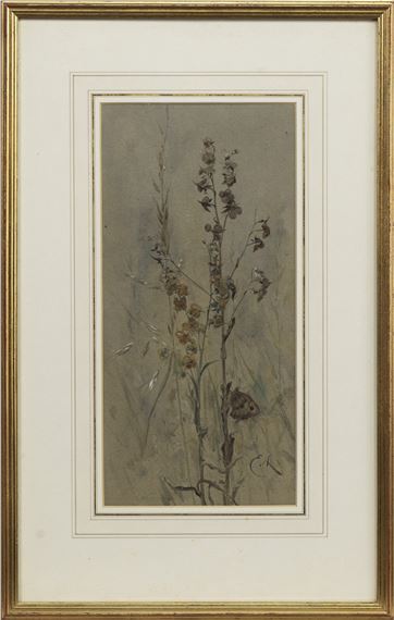 Edwin John‏ Alexander | GRASSES AND BUTTERFLY | MutualArt