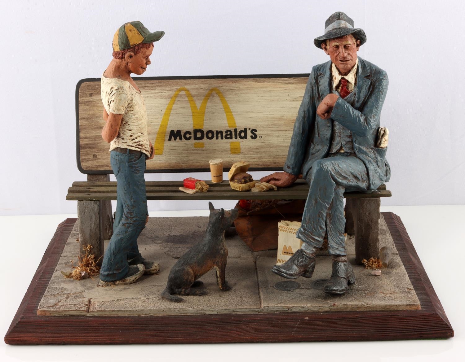 Michael Garman | MCDONALDS BENCH STREET SCENE (1970s) | MutualArt