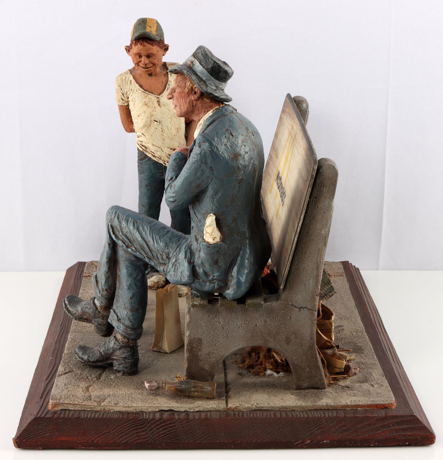 Michael Garman | MCDONALDS BENCH STREET SCENE (1970s) | MutualArt