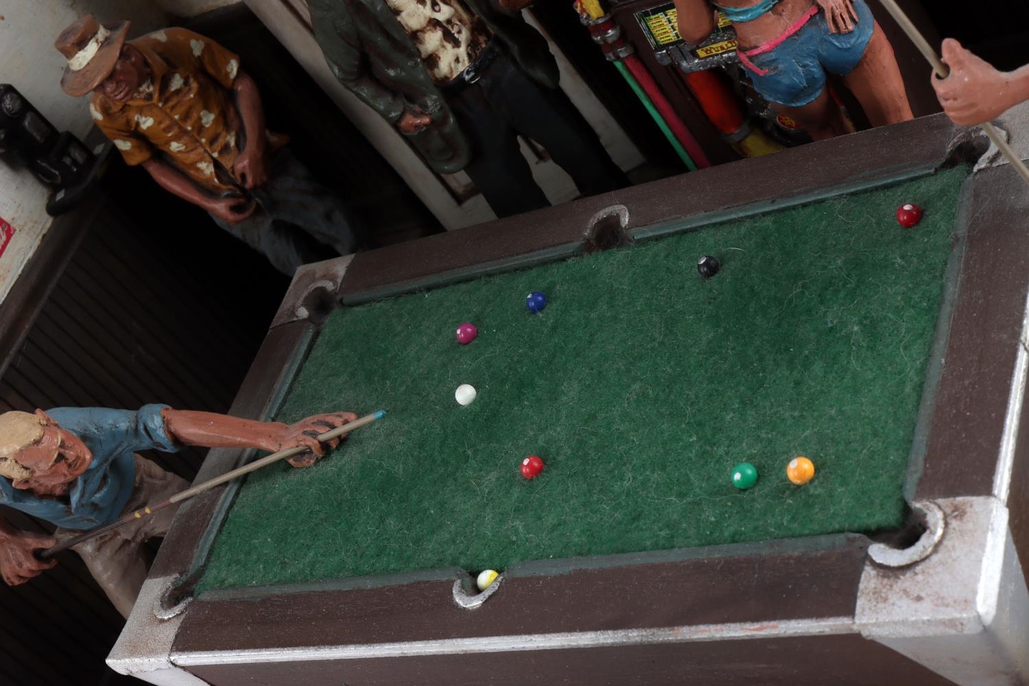 Michael Garman | MINI POOL HALL BAR SCENE SCULPTURE | MutualArt