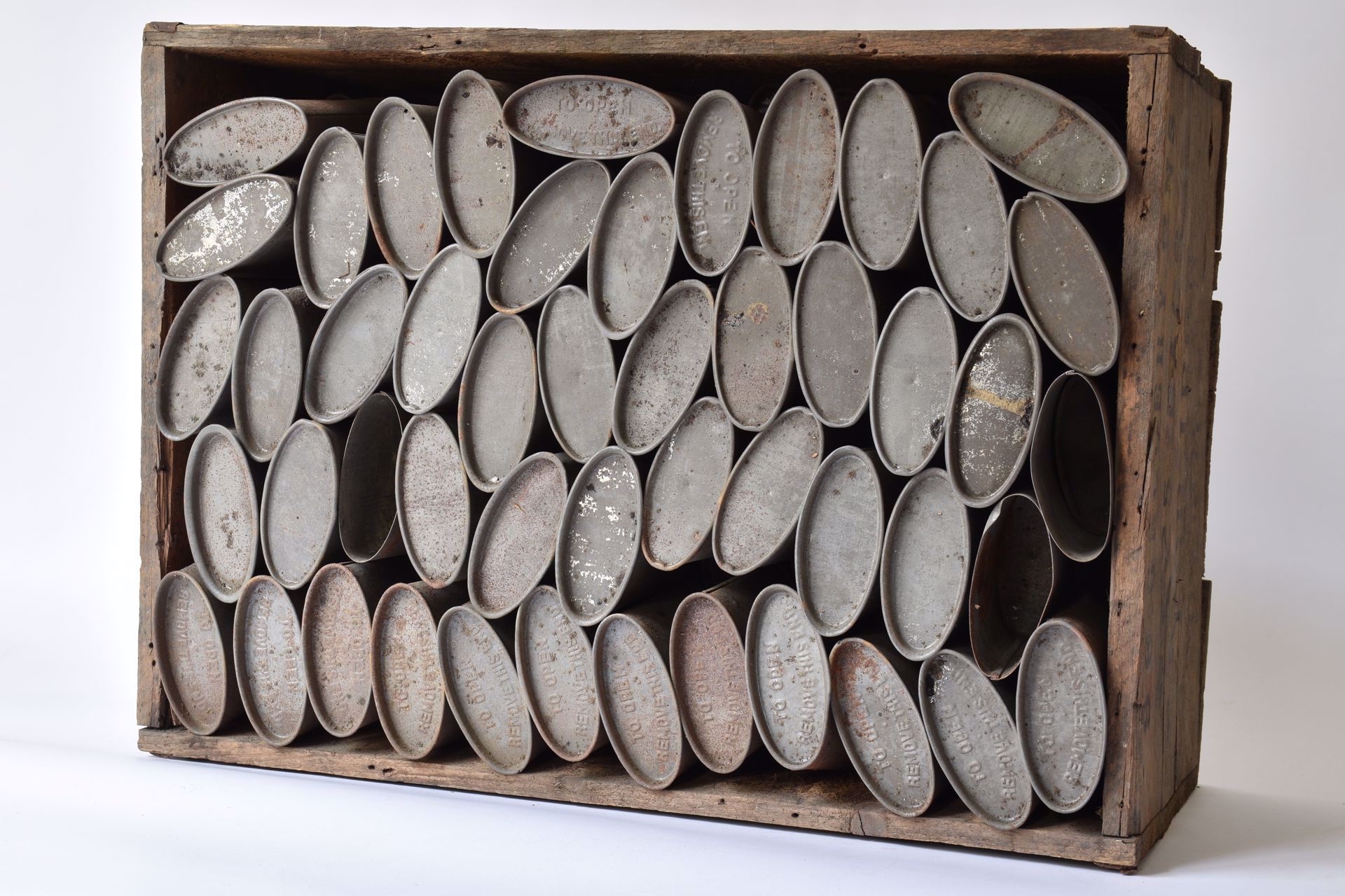 Fernandez Arman | Four wooden crates with tin boxes | MutualArt