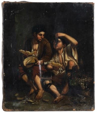 Bartolomé Estebán‏ Murillo | The Pie Eaters Two Urchins eating Melon and Grapes Beggar boys ...