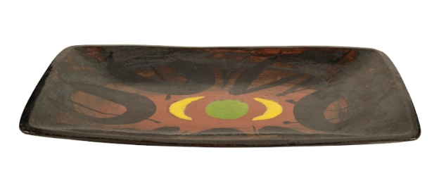 John Piper | : A LARGE RECTANGULAR POTTERY DISH (1973) | MutualArt