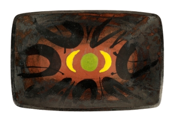 John Piper | : A LARGE RECTANGULAR POTTERY DISH (1973) | MutualArt