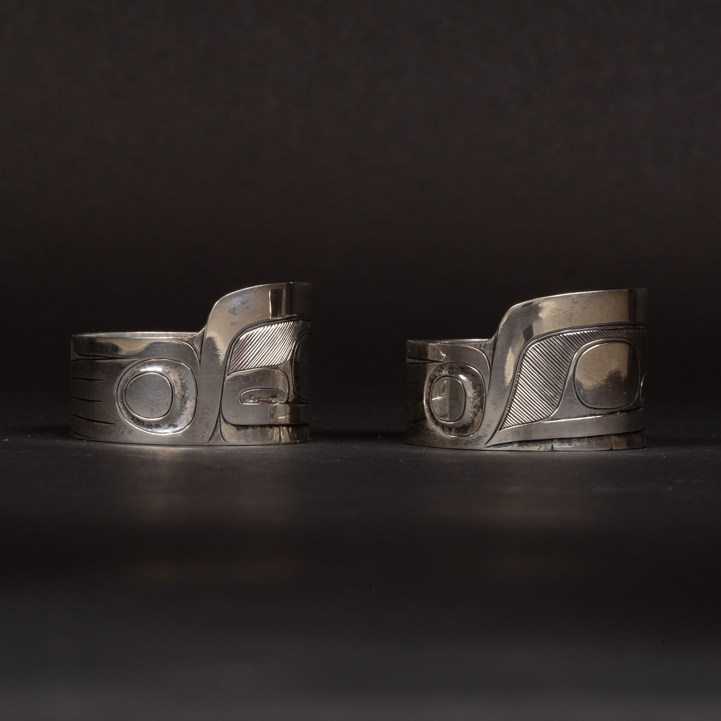 Phil Janze | NAPKIN RINGS WITH EAGLE DESIGN | MutualArt